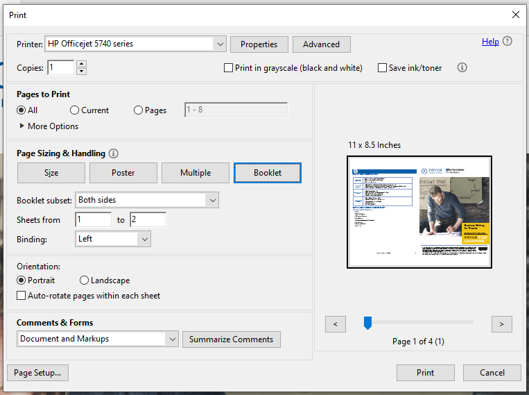 PDF booklet printing – Notes For Learning